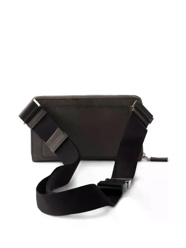 Prada Saffiano Leather Belt Bag With Enameled Triangle Logo
