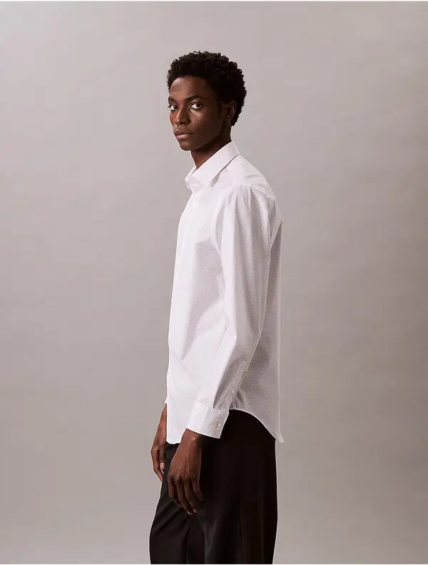 Calvin Klein Refined Cotton Stretch Slim Fit Dress Shirt In Berry - 20% Off  | Editorialist