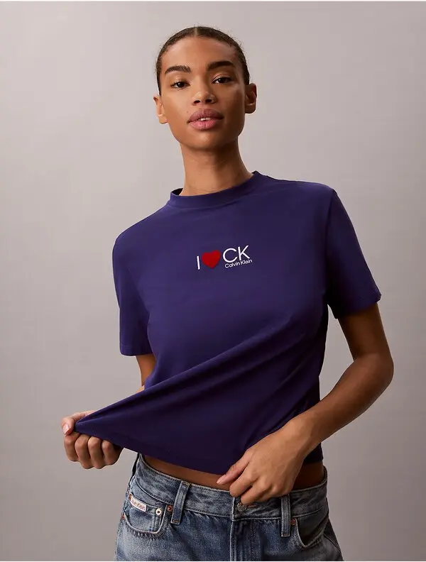 Calvin Klein Heart Logo Classic T-shirt - Steel Beams