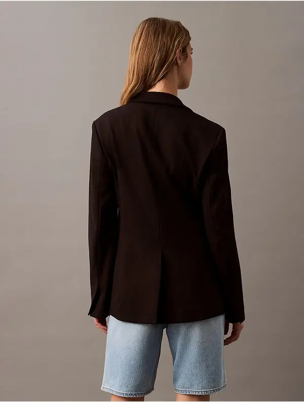 Calvin Klein Ponte Slim Blazer - Black
