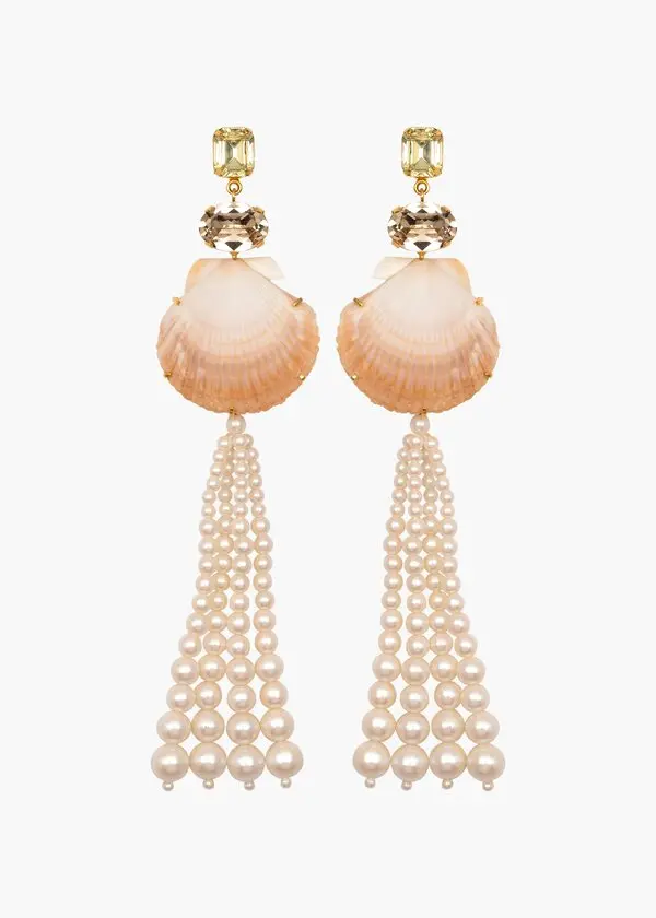JENNIFER BEHR Sanibel Pearl And Crystal Earrings - Multi