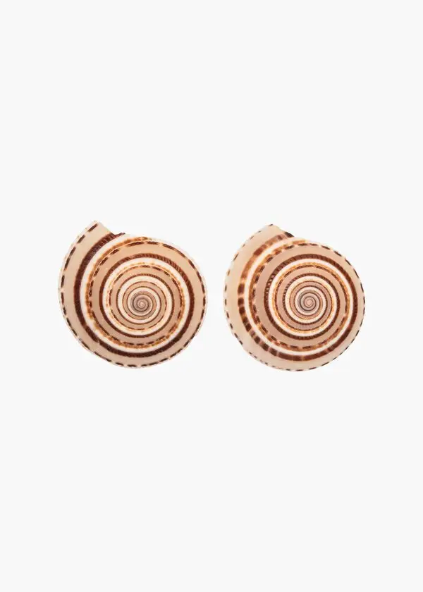 JENNIFER BEHR Perrin Shell Earrings - Sand
