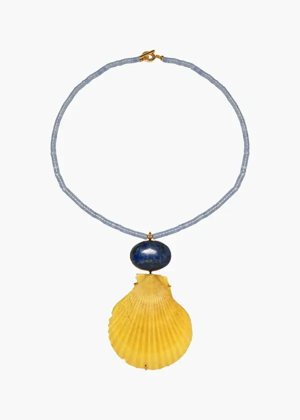 JENNIFER BEHR Makana Necklace - Blue Calcedony