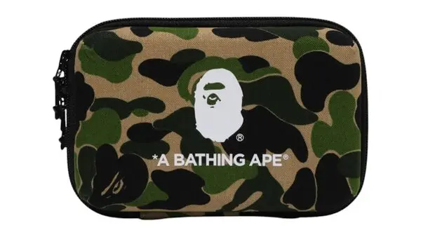 A BATHING APE Abc Camo Mobile Storage Pouch - Green