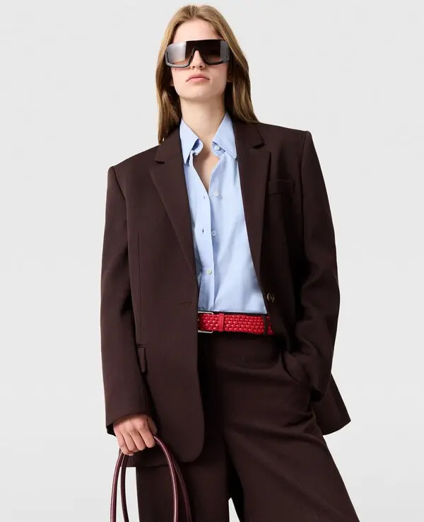 Stella McCartney Single-breasted Peak-lapel Blazer - Raisin