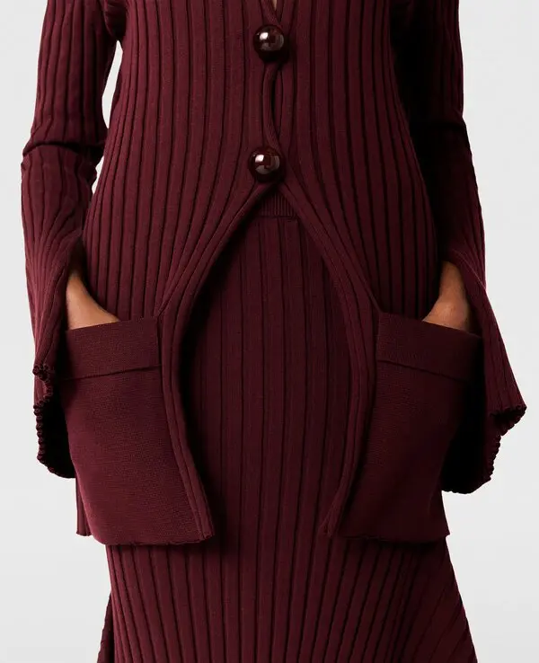 Stella McCartney Ribbed Long-sleeved Cardigan