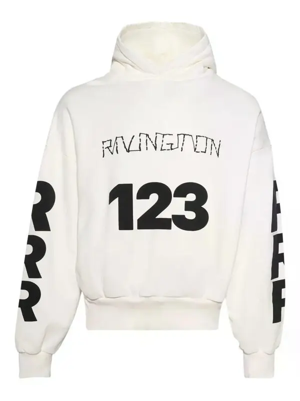 RRR123 Cotton Hoodie - White