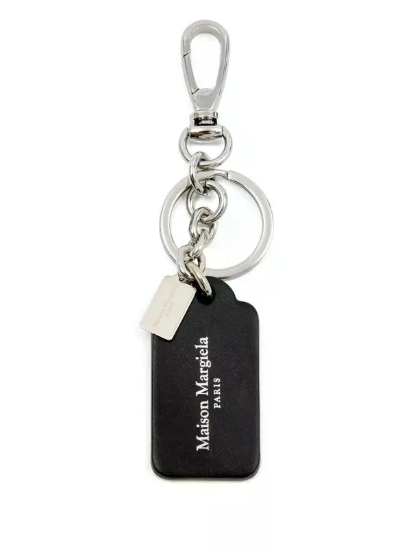 MAISON MARGIELA Duo Logo Tag Keyring - Black