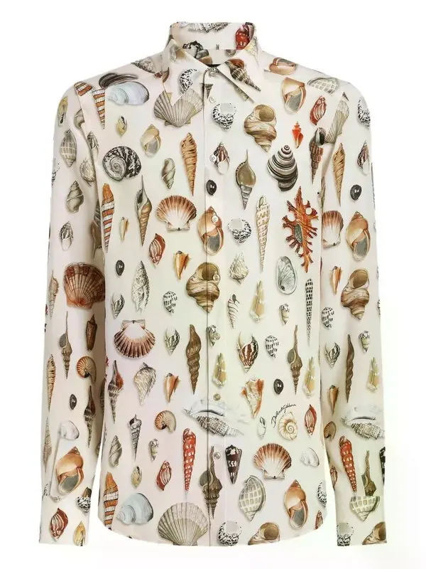 Dolce & Gabbana Shell-print Martini Shirt