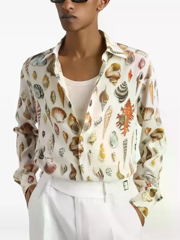 Dolce & Gabbana Shell-print Martini Shirt
