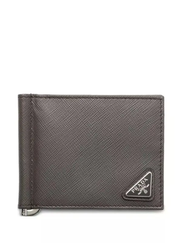 Prada Saffiano Leather Wallet - Grey