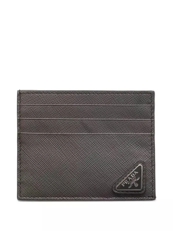 Prada Textured Cardholder - Grey