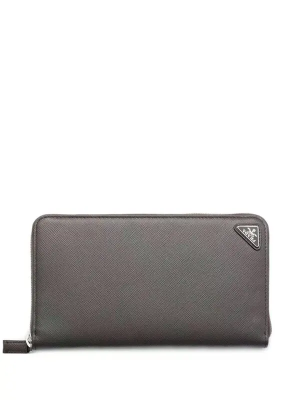 Prada Saffiano Leather Wallet - Grey