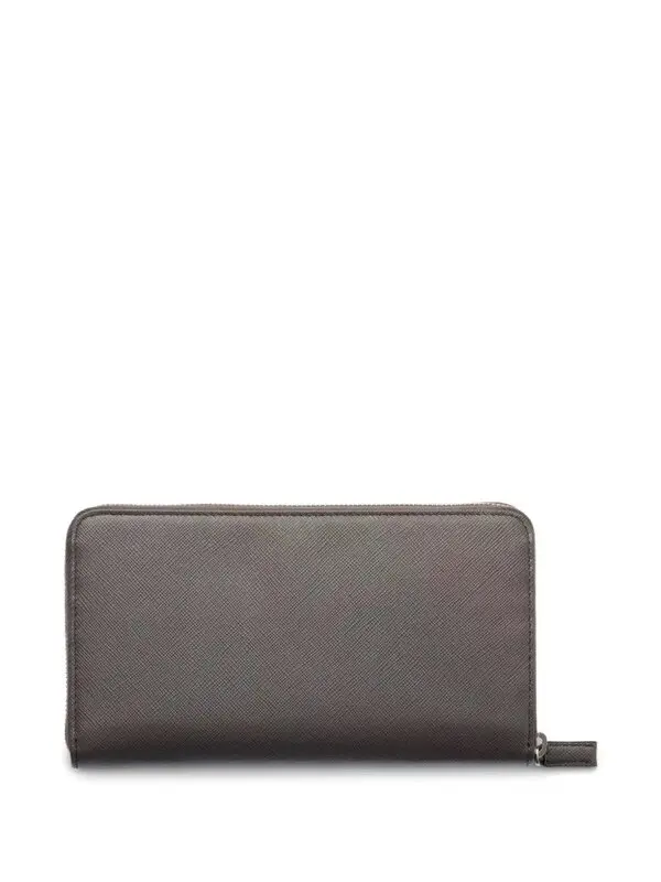 Prada Saffiano Leather Wallet - Grey