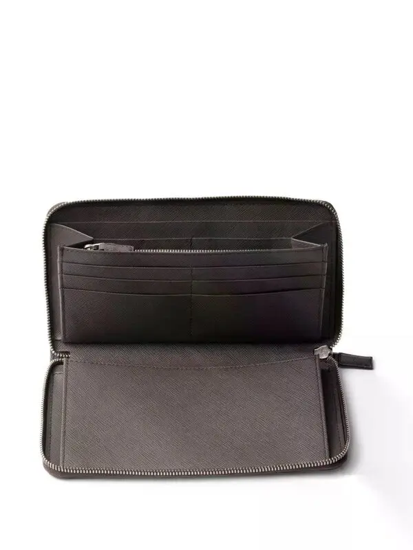 Prada Saffiano Leather Wallet - Grey