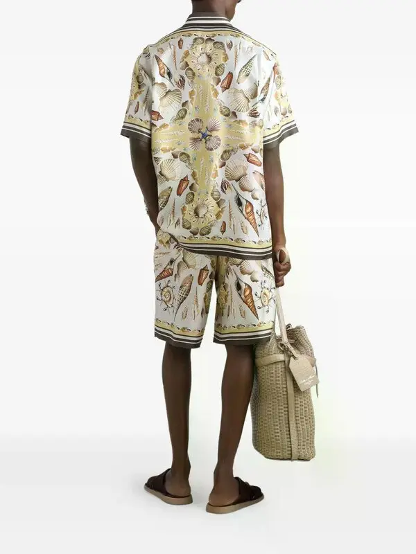 Dolce & Gabbana Silk Bermuda Shorts - Neutrals