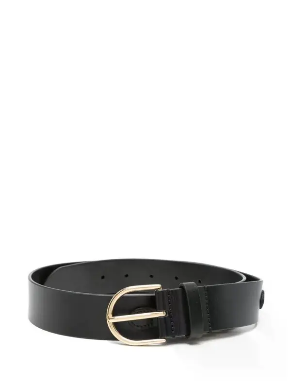 Maje Chain-link Leather Belt - Black