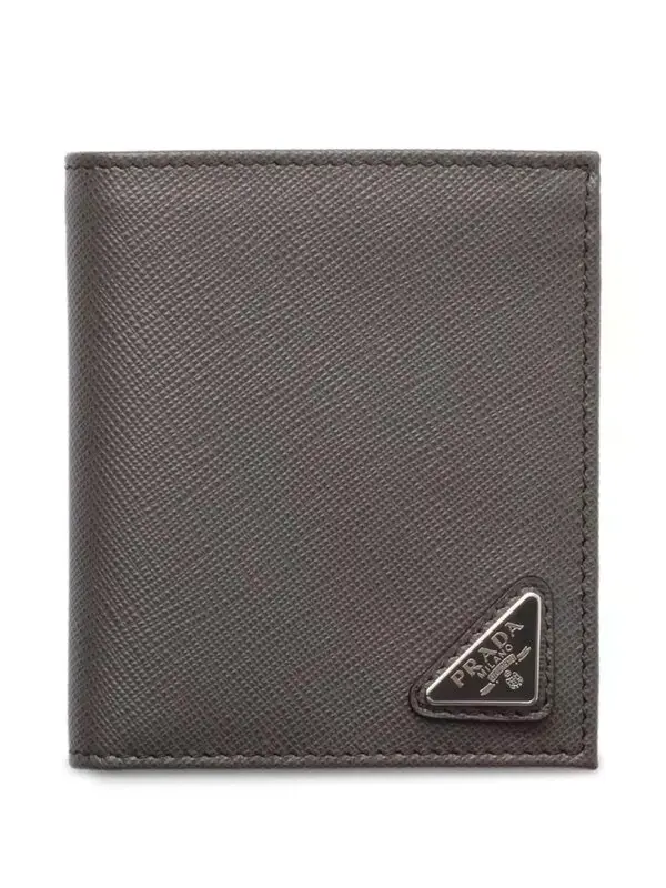 Prada Saffiano-leather Wallet - Grey