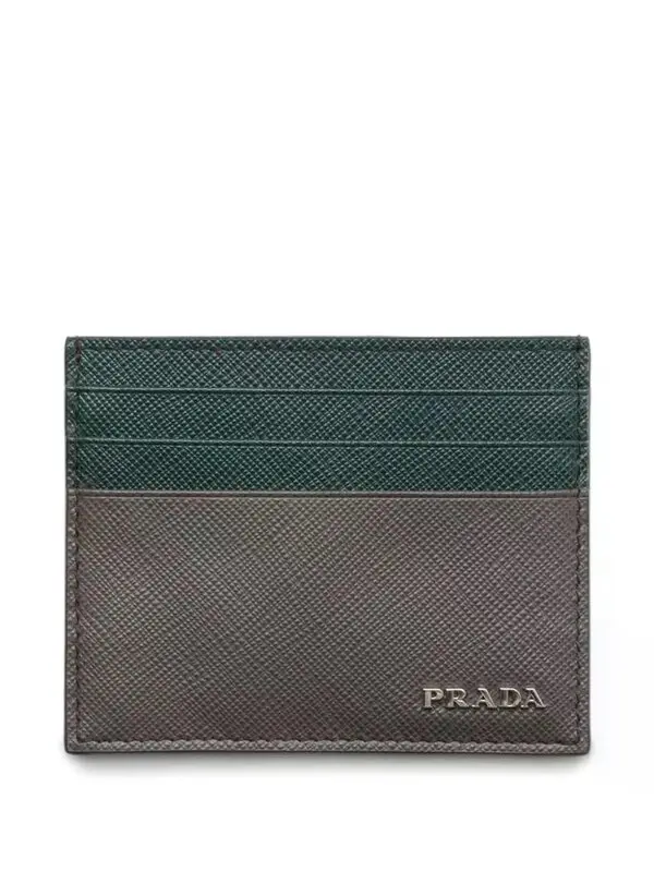 Prada Two-tone Card Holder - Grey