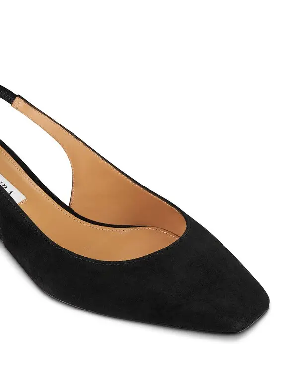 AQUAZZURA Very Bow Tie 35 Slingback Flats - Black