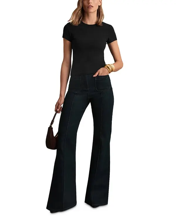REISS Jolie Tee - Black