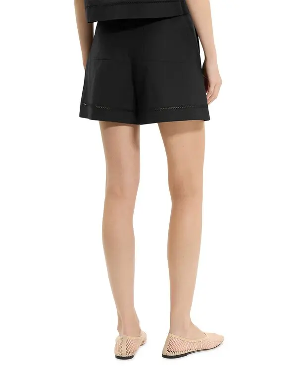 Theory Eyelet Trim Shorts - Black