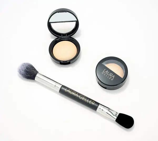 Laura Geller Beauty Highlighter Duo Withdouble- Ended Brush