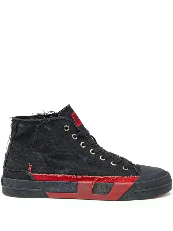 DIESEL® S-d-verse Mid Canvas Sneakers - Black
