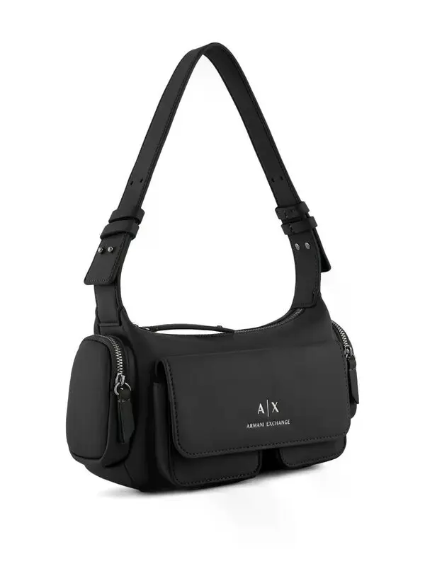 Armani Exchange Logo-print Shoulder Bag - Black