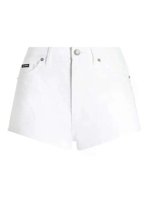Dolce & Gabbana Logo-plaque Shorts - White
