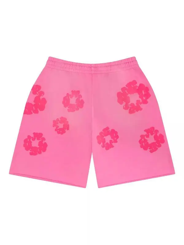 DENIM TEARS Mono Cotton Wreath Shorts