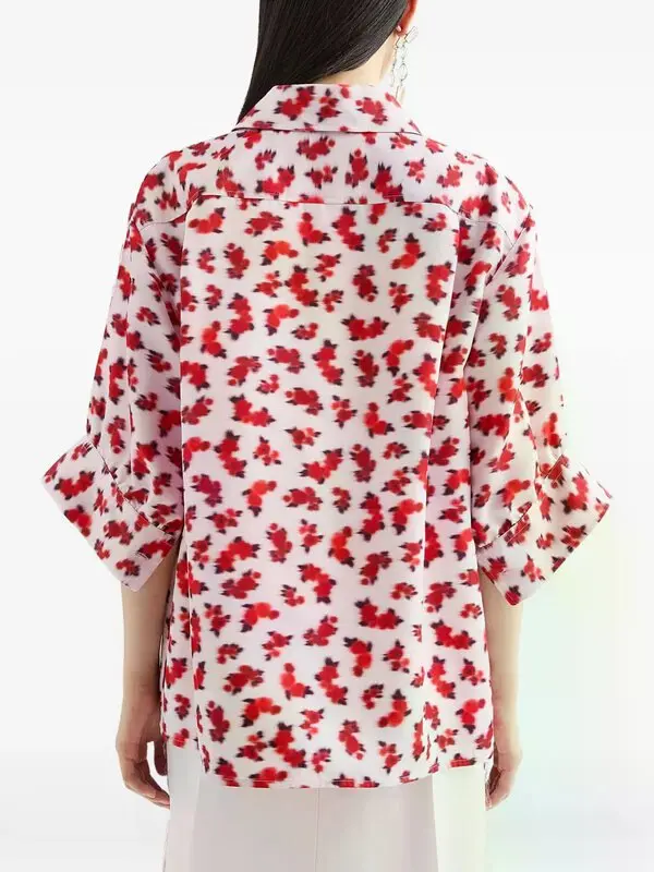 JIL SANDER Floral-print Shirt - Red