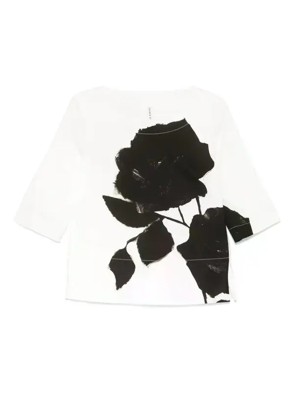 Liviana Conti Floral-print T-shirt - White