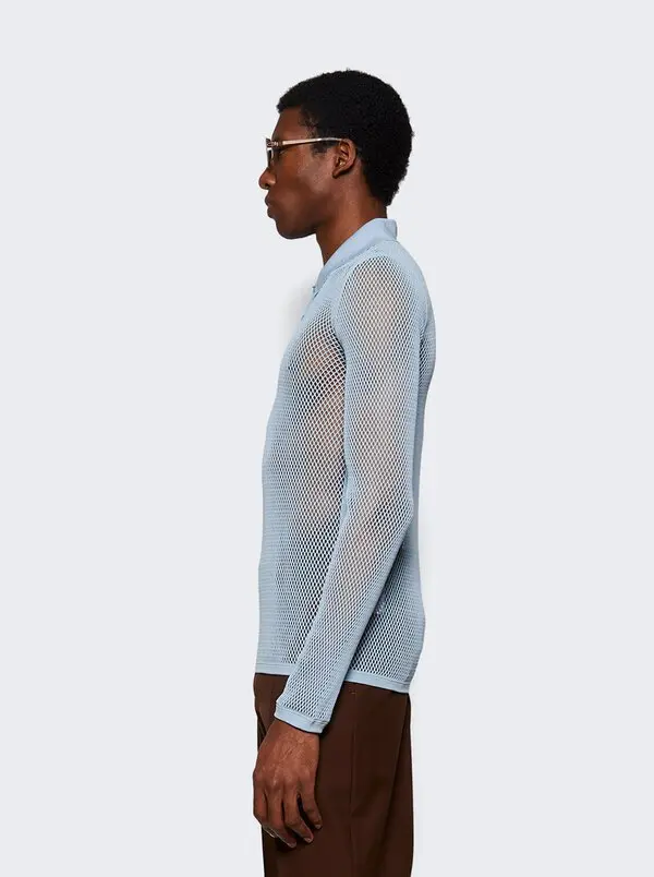 Gucci Long Sleeve Polo Petroleum