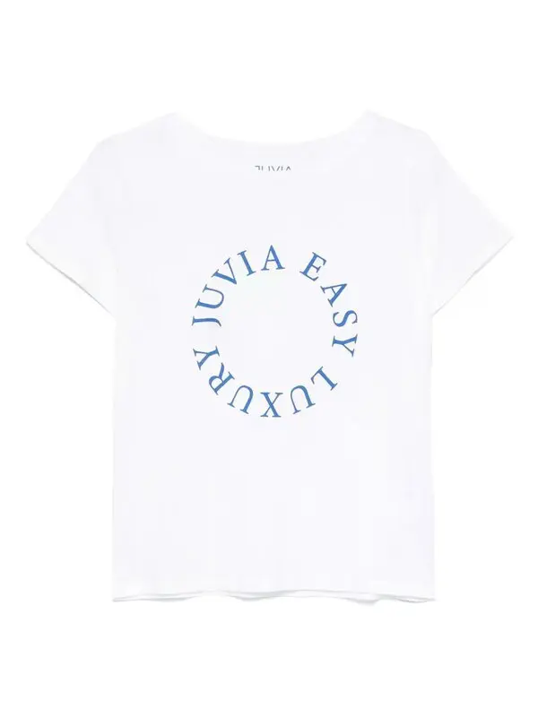 JUVIA Logo-print Cotton T-shirt - 100 White