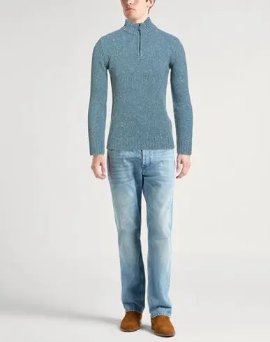 MOORER Dark Wool, Cashmere, Polyester Sweater - Blue