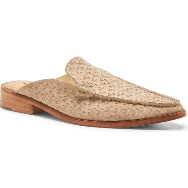 Free People Dragonfly Embossed Loafer - Faded Tan Suede
