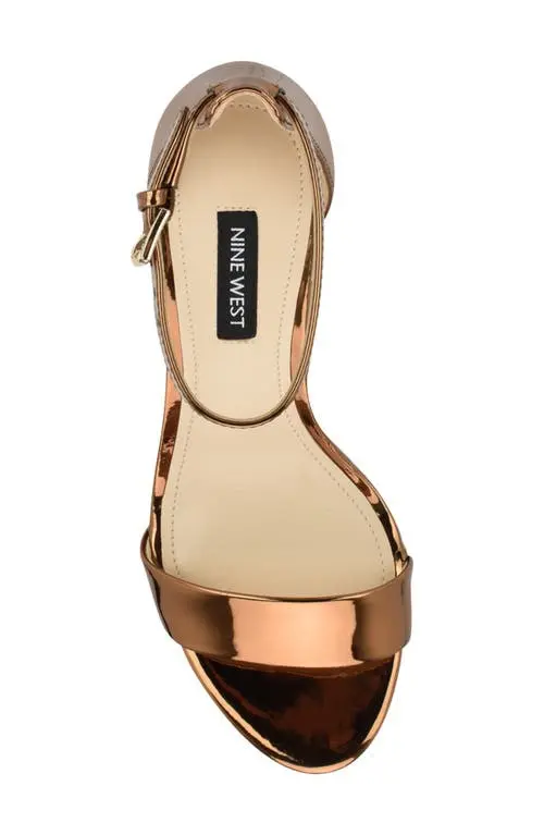 Nine West Ankle Strap Sandal - Bronze