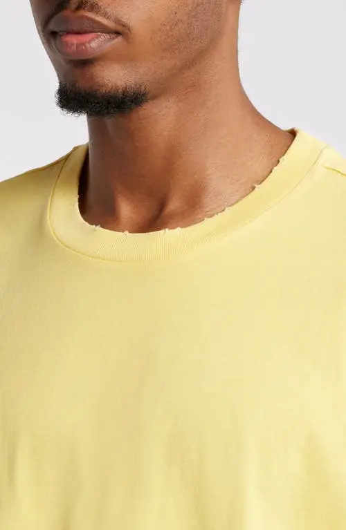 ELWOOD Core Oversize Crop Cotton T-shirt - Vintage Yellow