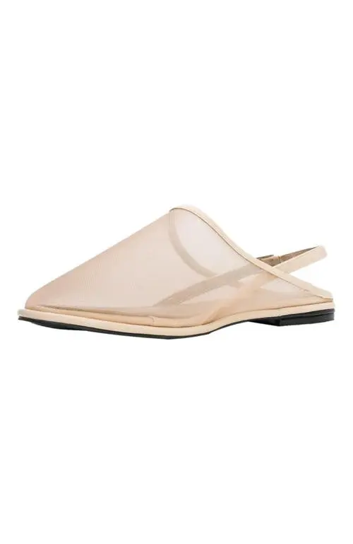 PROLOGUE SHOES Shen Mesh Sandals - Beige Faux Leather