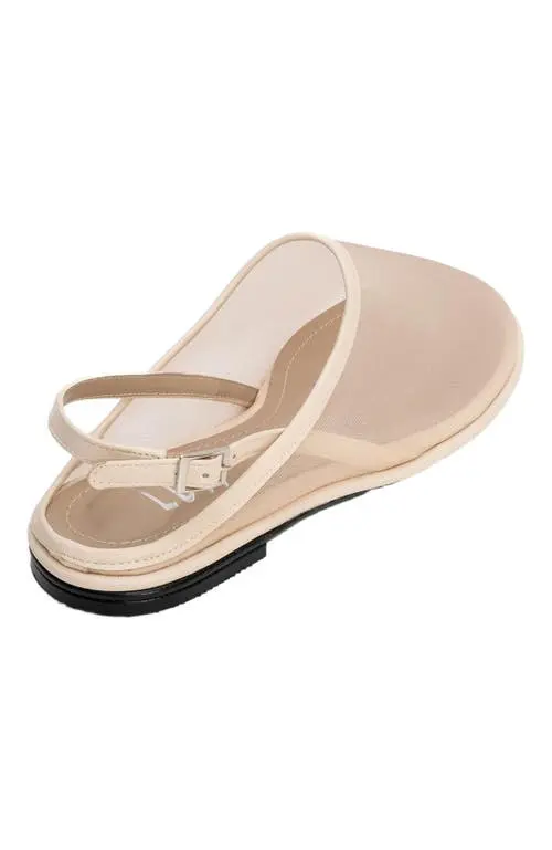 PROLOGUE SHOES Shen Mesh Sandals - Beige Faux Leather