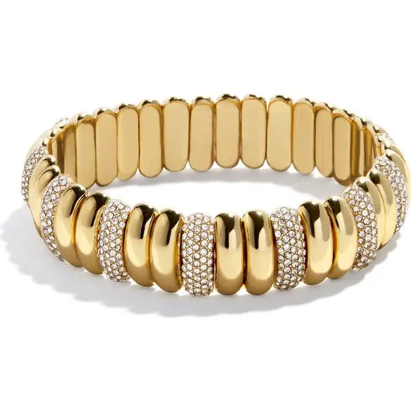 Baublebar Keira Ribbed Bracelet - Gold/ Gems
