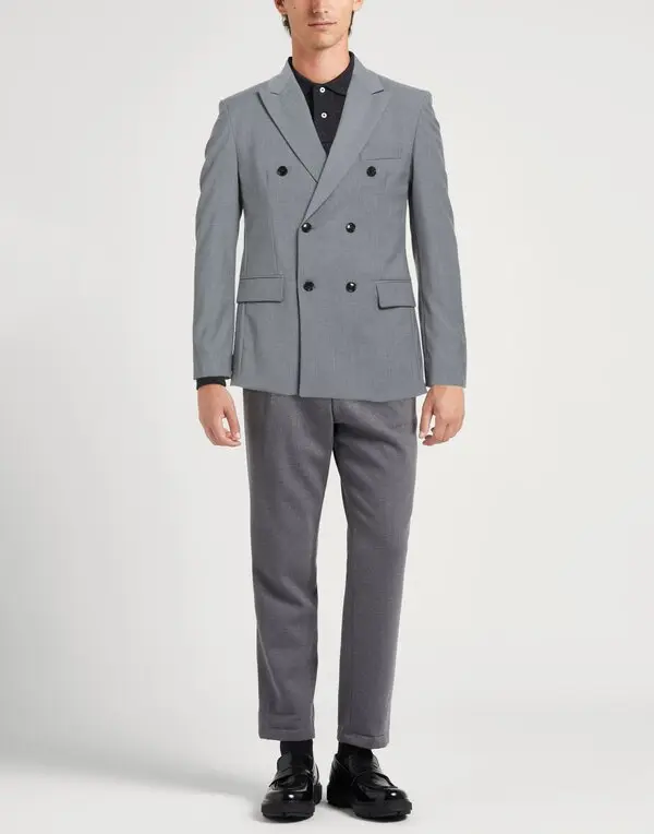LIU •JO MAN Double-breasted Blazer - Grey