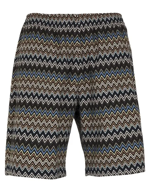 Missoni Chevron Print Knit Shorts - Black
