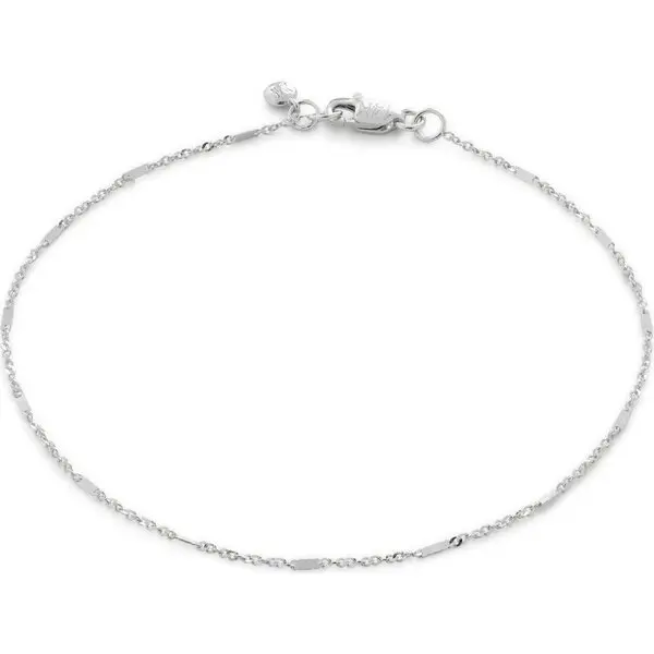Monica Vinader Shimmer Chain Bracelet - 14kt Solid White Gold