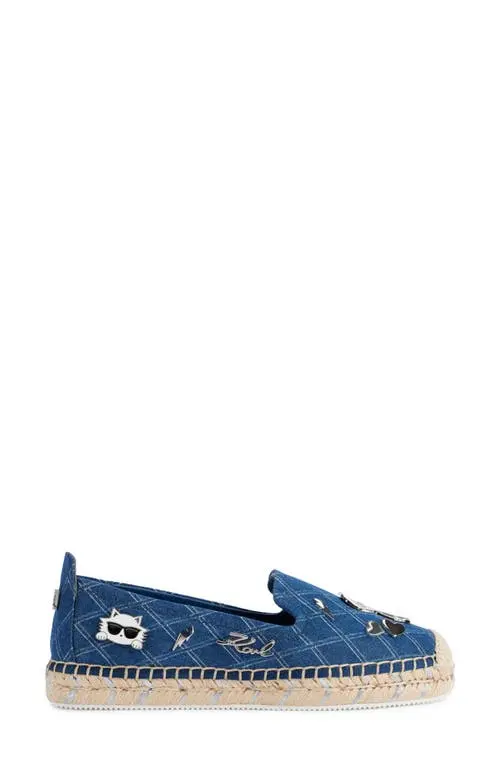 Karl Lagerfeld Paris Michaela Espadrille Flat - Blue