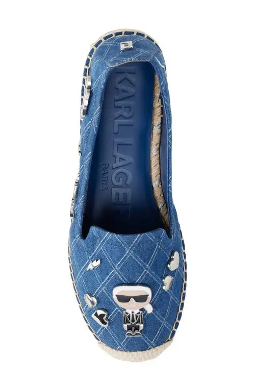 Karl Lagerfeld Paris Michaela Espadrille Flat - Blue