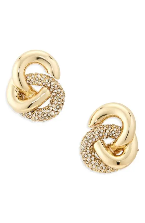 Baublebar Madeline Knot Earrings - Clear Gold