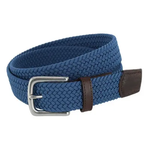 Trafalgar Sarge Solid Stretch Weave Golf Belt - Blue