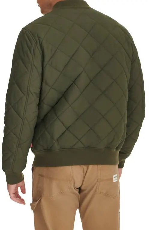 LEVI'S Quilted Bomber Jacket - Olive